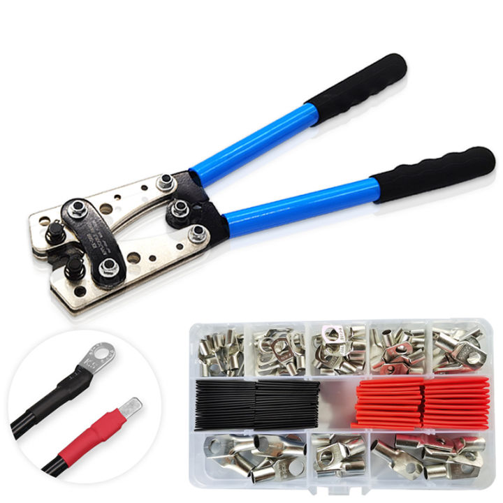 Hexagonal Wire Crimping 10-0AWG 6-50mm Plier Blue Color Battery Cable ...