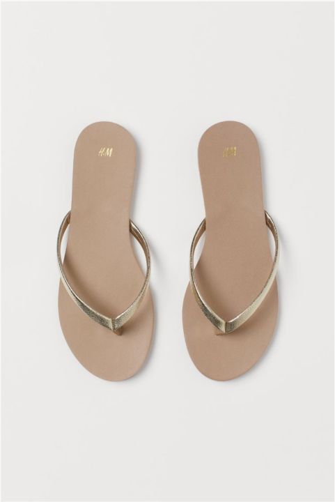 H&M Tong golden doré EU37 | Lazada PH