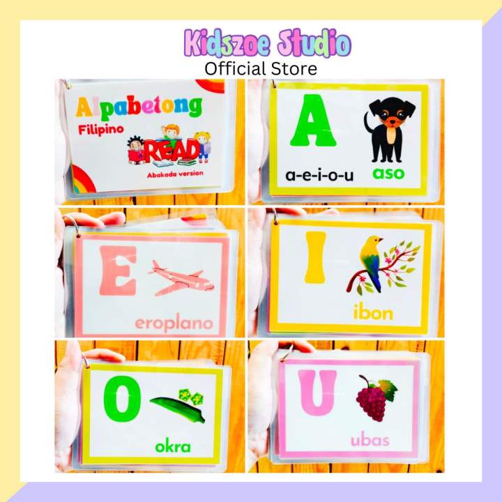 filipino alphabet abakada laminated educational flash cards | Lazada PH
