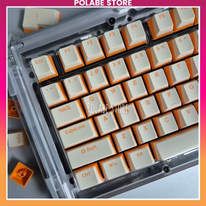 Keycap OEM Pudding Orange profile chất liệu PBT bàn phím cơ Polabe ...