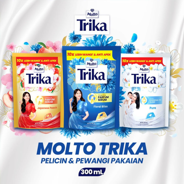 Molto Trika Pelicin dan Pewangi Pakaian Pure 300ml | Lazada Indonesia
