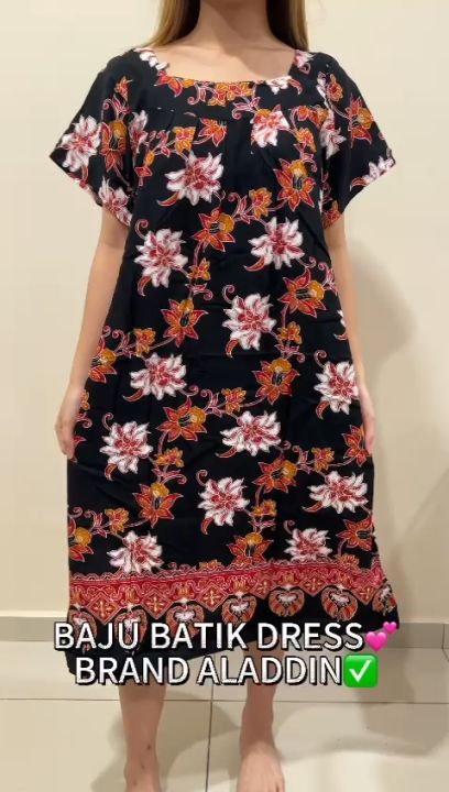 BATIK DRESS WOMEN/BAJU BATIK DRESS/BATIK INDONESIA/BAJU NIGHTY COTTON ...