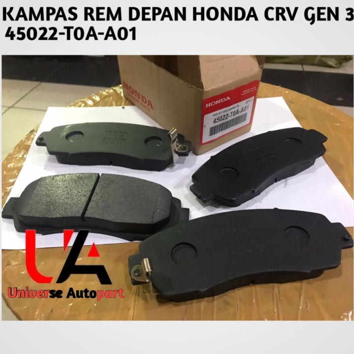 BRAKE PAD/KAMPAS REM RODA DEPAN HONDA CRV GEN3 GEN4 45022-T0A-A01 | Lazada Indonesia