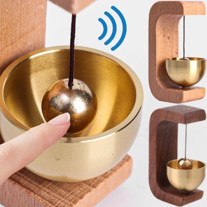 Solid Wooden Doorbell Aesthetic Magnetic Brass Wind Chimes Wireless ...