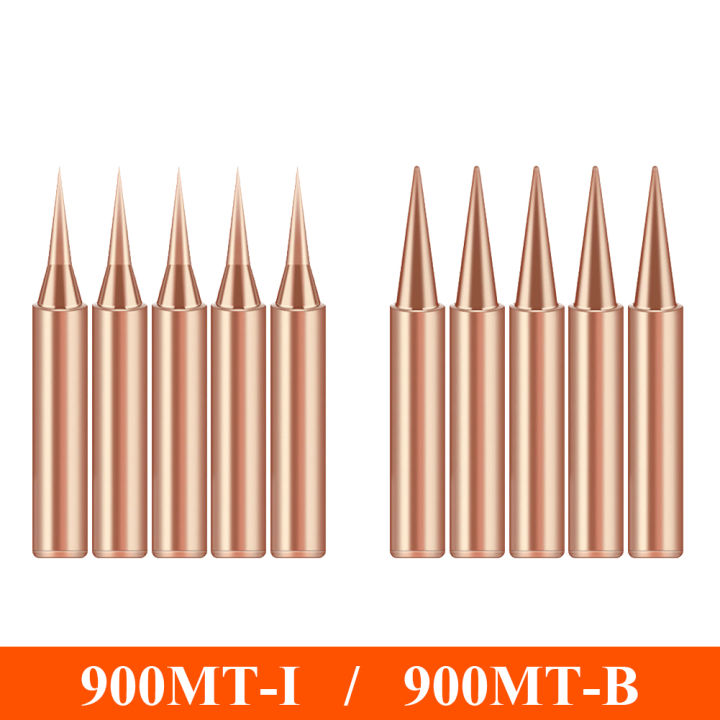 5Pcs 900M-T-I 900M-T-B Pure Copper Iron Tip Soldering Tip Rework ...