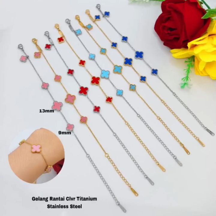 Gelang Rantai Bunga Grigi Variasi Dan Rantai Kombinasi Titanium ...
