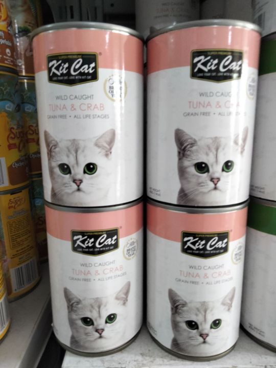Kit cat Tuna Crab Kaleng 400gr Makanan kucing basah kit cat 400 gr ...