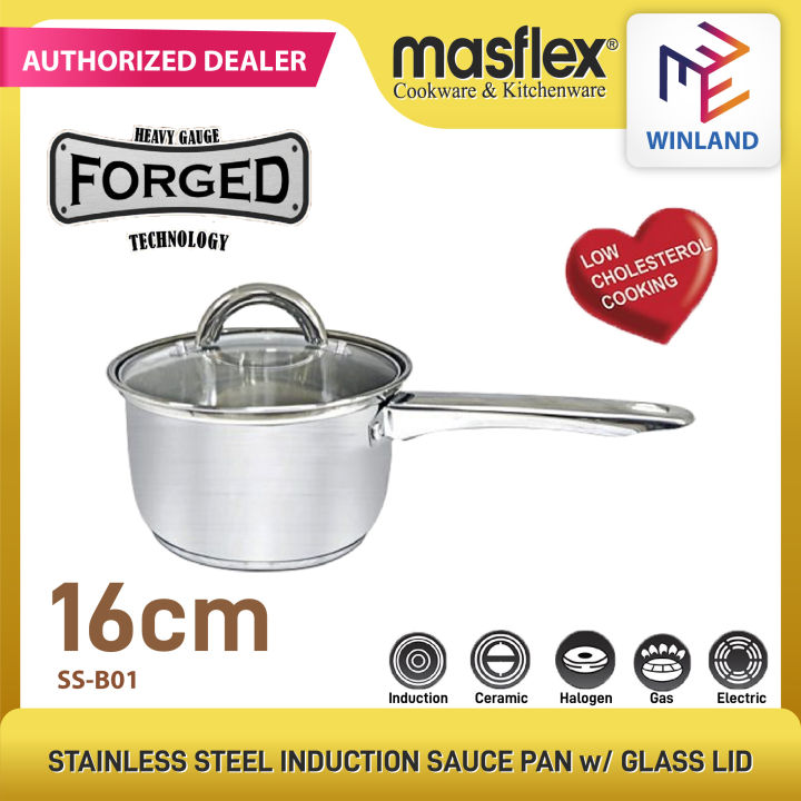 Masflex by Winland Premium Stainless Steel Induction Sauce Pan 16cm ...