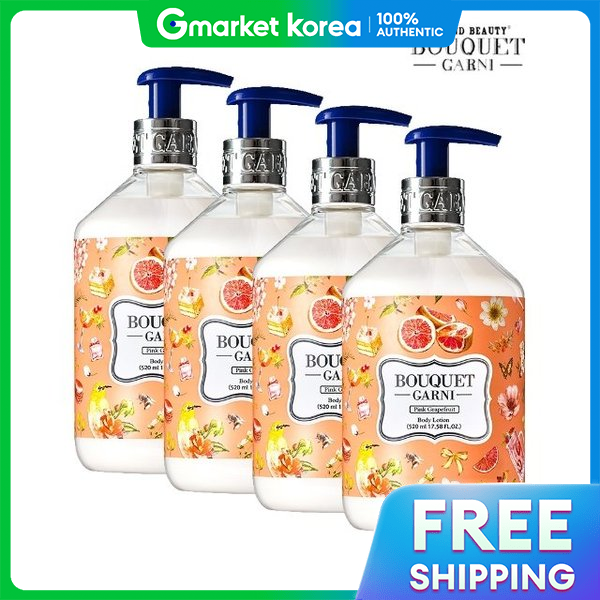 Bouquet Garni | Bouquet Garni Deep Perfume Body Lotion Pink Grapefruit Scent 520ml x4 Body Care ...