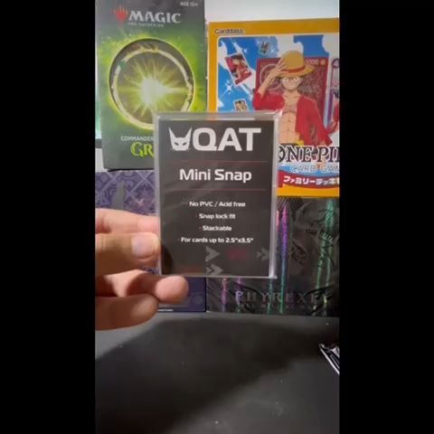 [QAT] Mini Snap Acrylic Case. For MTG Commander, NBA cards, KPOP ...
