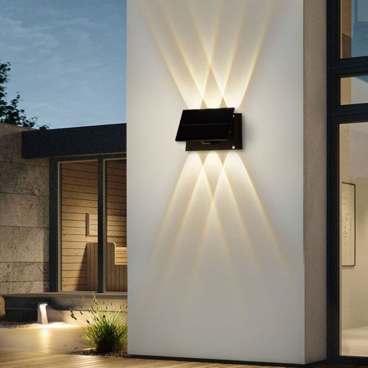Solar Wall Lamp Outdoor Waterproof Ip67Multi Color Automatic ...