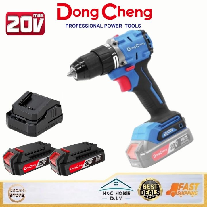 Dongcheng 20V Cordless Hammer Drill Impact Driver Full set DCJZ2060 ...