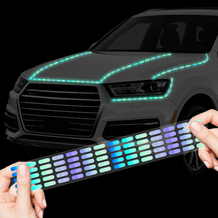 5pcs Car Self-adhesive Moulding Trim Car Interior Exterior Reflective ...