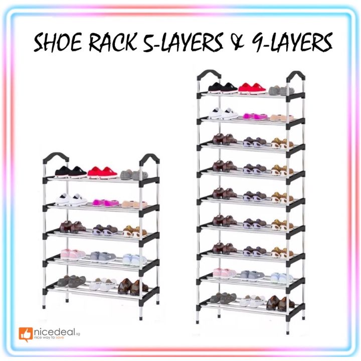 Nicedeal Stainless Steel Shoe Rack Multifunction Sandal Shoe Holder ...