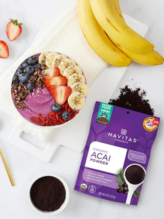 Navitas นําเข้าผง Açaí ของบราซิลอาหารเสริม Acai Berry ธรรมชาติสําหรับสม ...