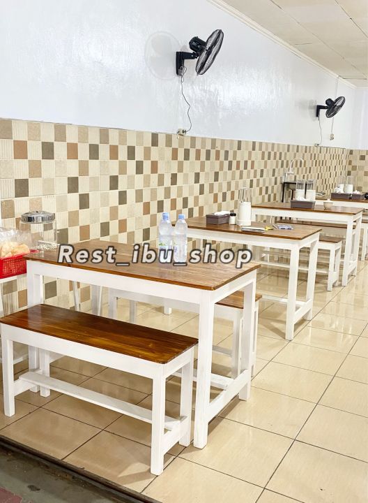 Meja restoran meja cafe meja makan terbuat dari kayu jati belanda ...