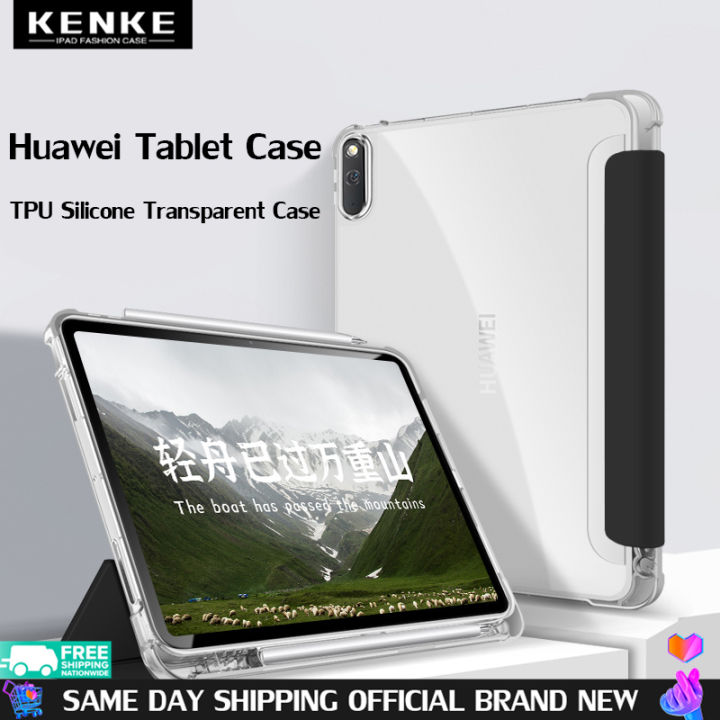 KENKE HUAWEI Case with Pencil Holder Soft Flexible TPU Back Transparent ...
