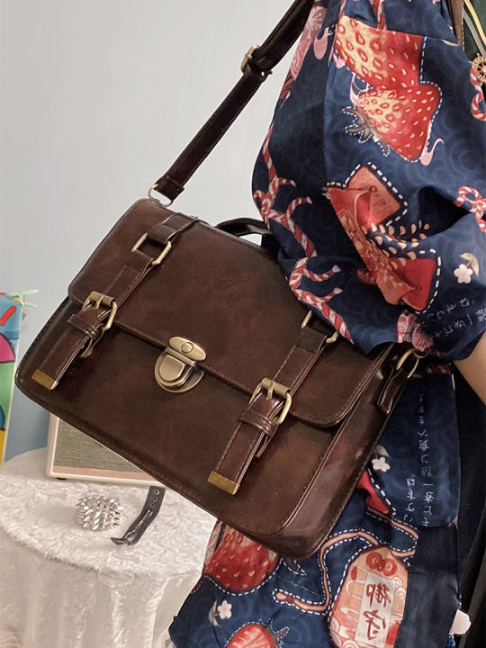 Jk Uniform Bag Basic Style Women's School Bag Double Shoulder Retro ...