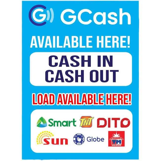 SIGNAGE GCASH CASH IN CASH OUT / SERVICE FEE / LOADING STATION | Lazada PH