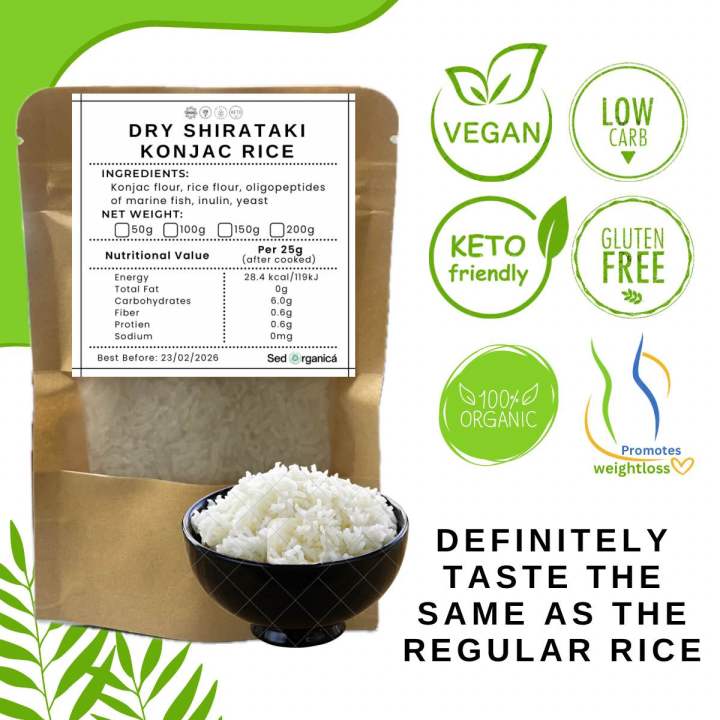 Dry Shirataki Rice (Organic Konjac Rice from Japan) | Lazada PH