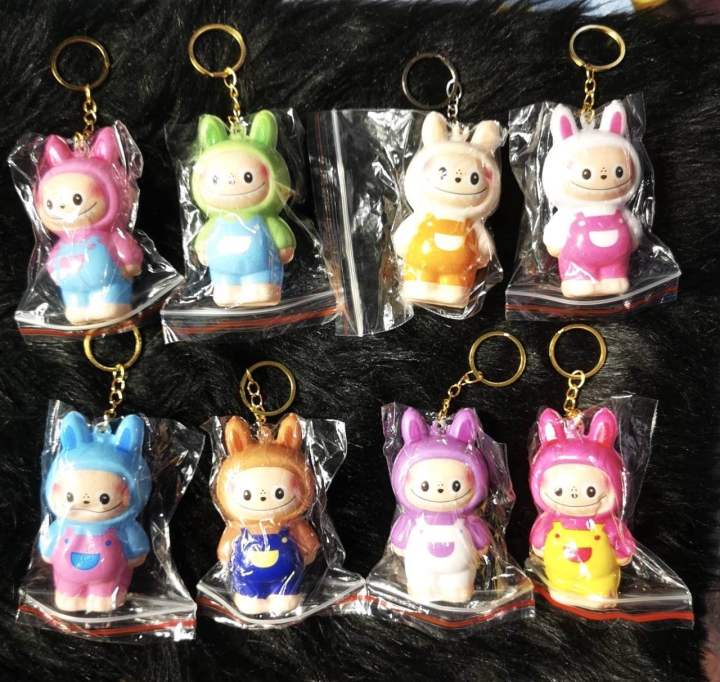พวงกุญแจ สกุชชี่ลาบูบู้ Labubu แพค12อัน | Lazada.co.th