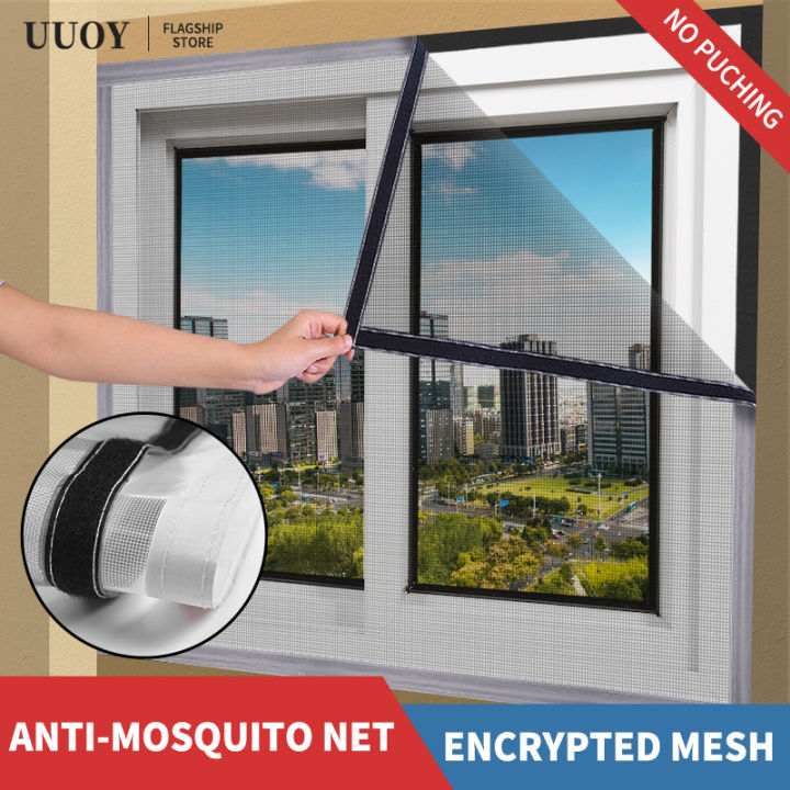 UUOY Window Screen Net with Velcro Adjustable DIY Window Net Nylon Fine ...