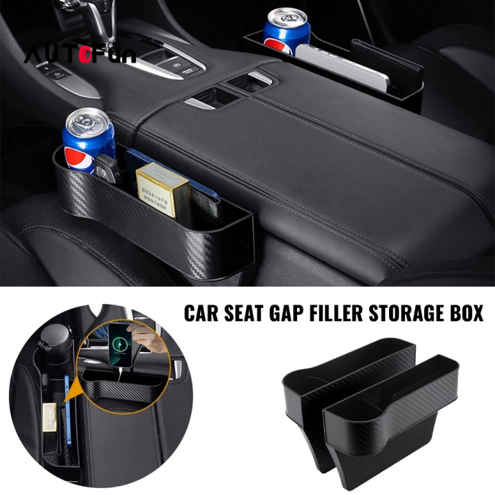 AUTOFun Car Seat Space Organizer Multifunctional Storage Box with Cup ...