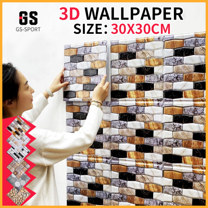 3D wallpaper sticker waterproof room design Self Adhesive PVC wall ...