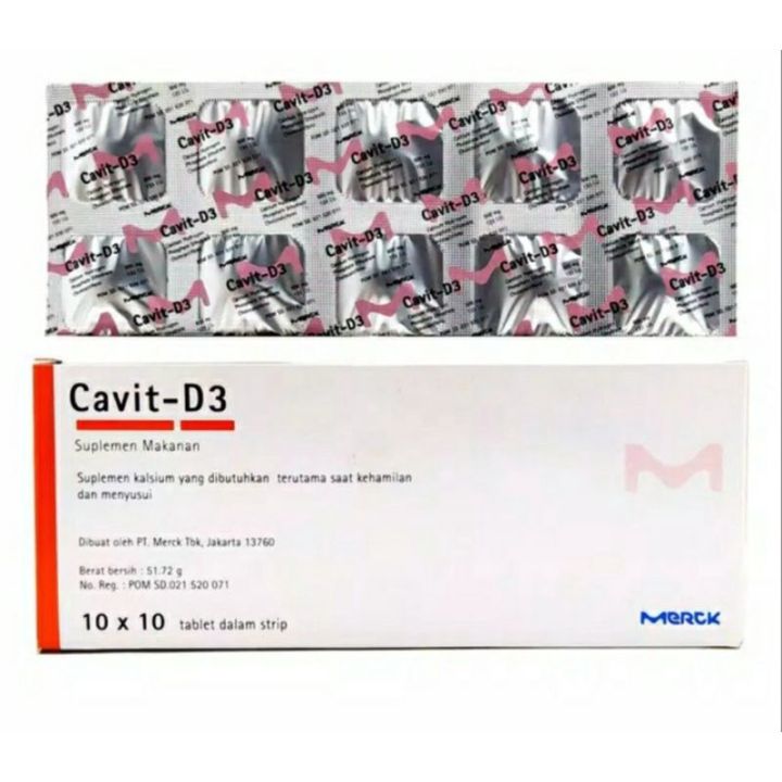 Cavit D3 vitamin suplemen untuk tulang per strip (10 tablet) | Lazada Indonesia
