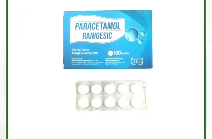 PARACETAMOL RANIGESIC 500mg Tablet Analgesic-antipyretic 100 tablets ...