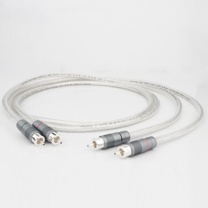 New Preffair 99.998% Pure Silver RCA Cable HiFi Audio Interconnect ...