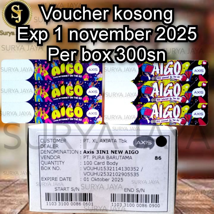 VOCER KOSONG AXIS AIGO EXP 1 NOV 2025 | Lazada Indonesia