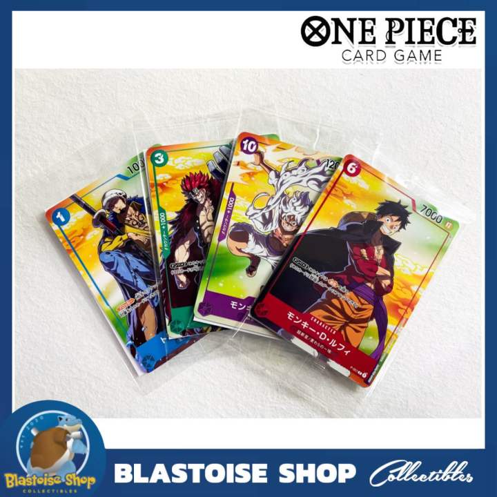 One Piece Card Game: 7-Eleven Japan Promo Cards ( Luffy Law Kid Sun God ...
