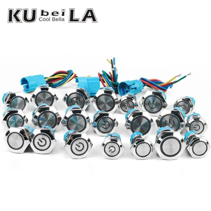 Metal Pushbutton Switch Self-Locking Self-Returning Switch with Light ...