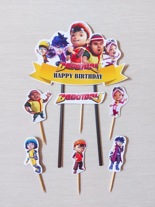 TOPPER BOBOIBOY / CAKE TOPPER BOBOIBOY / TOPPER KUE BOBOIBOY / HIASAN ...
