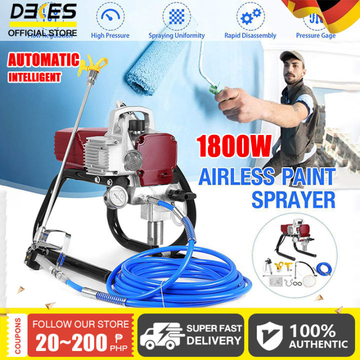 【Ready Stock】DEKES 1800W 2L Airless Paint Sprayer Machine for Emulsion ...