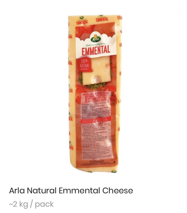 Arla natural emmental cheese 2.5kgs | Lazada PH