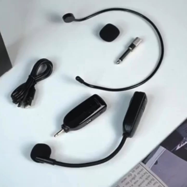 TOP PRODUK TaffSTUDIO Microphone Wireless Jarak Jauh 2.4GHz Headset with Transmitter HX-W021 ...