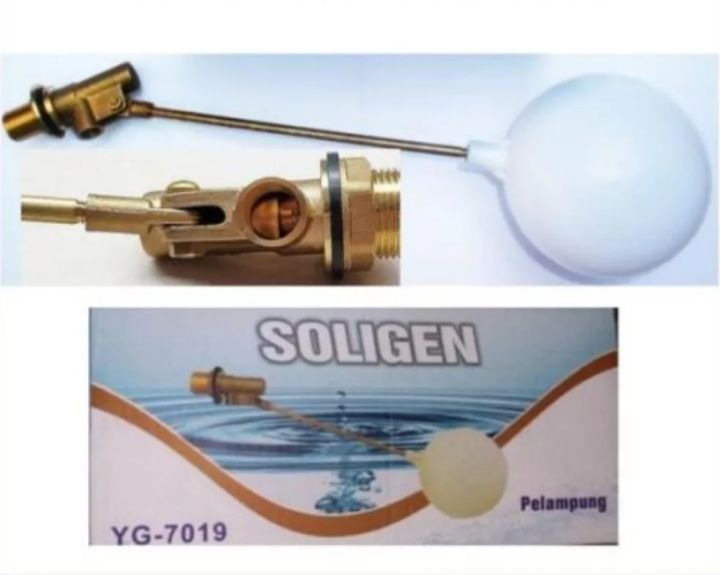 Soligen Pelampung Air Otomatis Kuningan / Pelampung Toren 1/2" 3/4" 1 ...