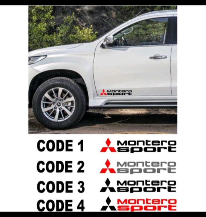 Mitsubishi Montero Sport Door Sticker Set 2pcs | Lazada PH