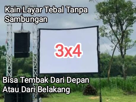 Layar Proyektor / Screen Proyektor 3x4 Meter Tanpa Sambungan Bisa ...