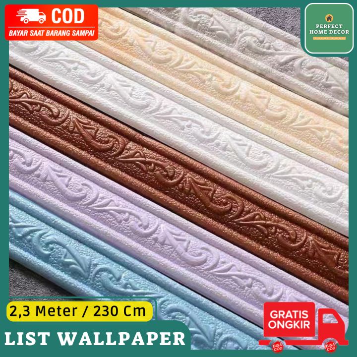 List Wallpaper 2,3 Meter Wallborder Foam 3D / Walpaper List Foam Stiker ...