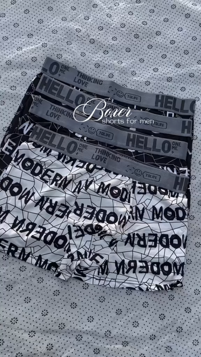 HEllO MEN Men’s Ice Silk Underwear 4PCS Summer Breathable Cool ...