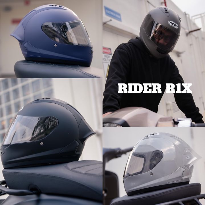 RIDER R1X หมวกกันน็อกเต็มใบ มีไซส์ M L XL | Lazada.co.th
