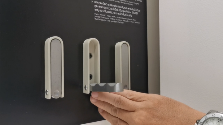 อีเกีย IKEA ตะขอแขวนแบบบานพับ พับเก็บได้ ทำจากอลูมิเนียม IKEA KLYKET ...