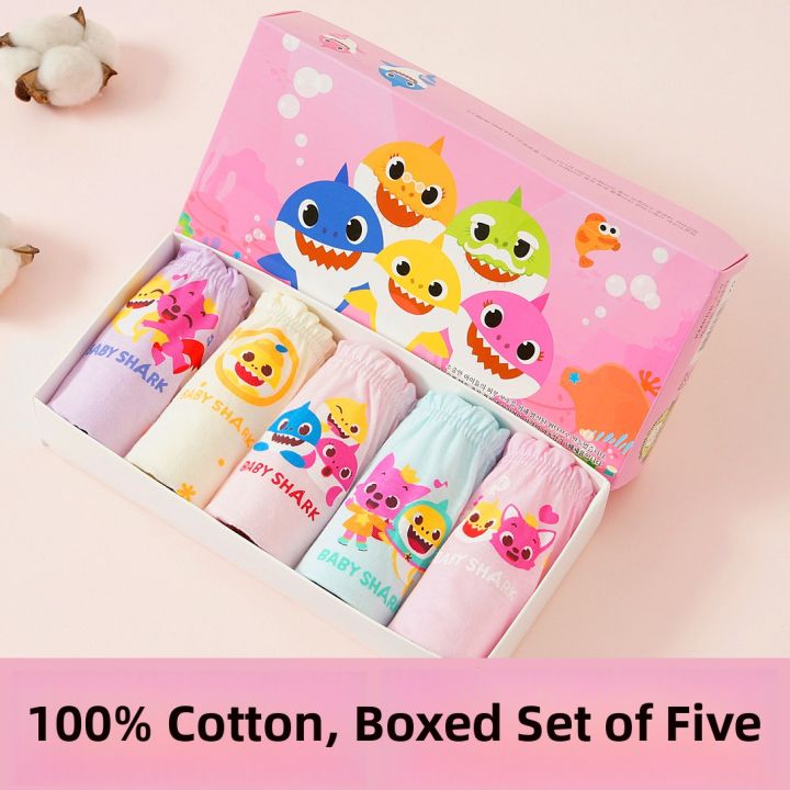 Pure Cotton Children's Underwear Girls Triangle Shorts Box Set ...
