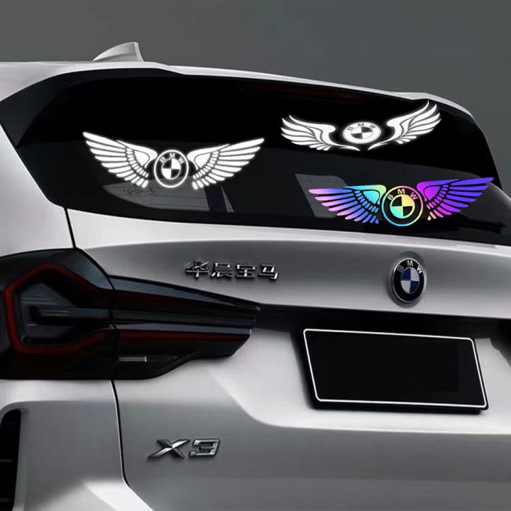 Wing Logo High Reflective/Laser Car Sticker Reflective Colorful Angel ...