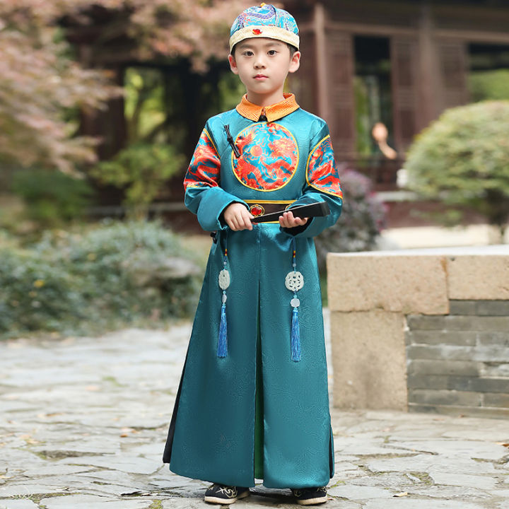 Boy's Ancient Costume Chinese Fad Hanfu Young Master Tang Costume ...