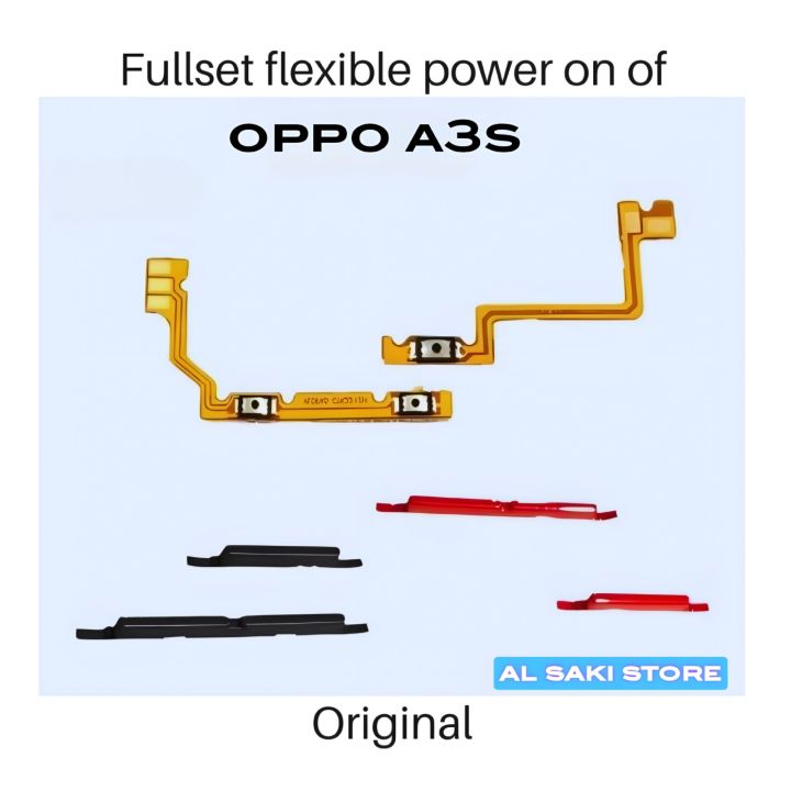fleksible on off volume + tombol luar Oppo A3s Original | Lazada Indonesia