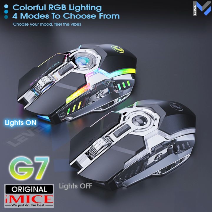 Gaming mouse Wireless mouse ORIGINAL iMICE G7 - 7 buttons Rechargeable ...